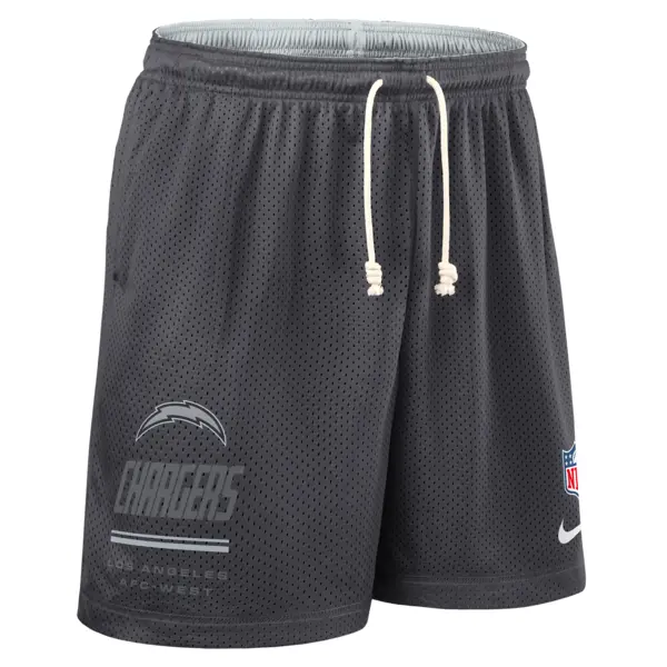 Nike Los Angeles Chargers Sideline Reversible Dri-fit Nfl Shorts - Grey