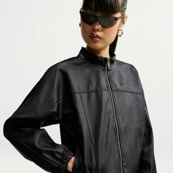 Nike Sportswear Faux-leather Track Jacket