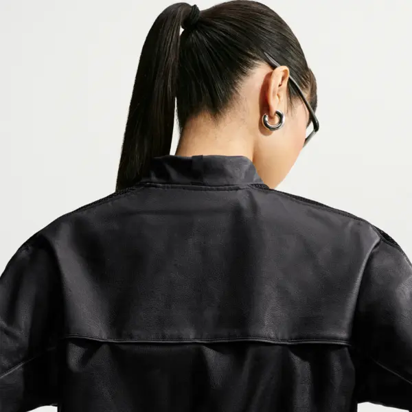 Nike Sportswear Faux-leather Track Jacket
