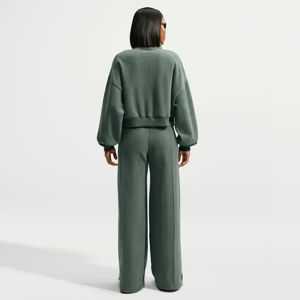 Nike Studio Fleece Plush Oversized 1/4-zip Cropped Top