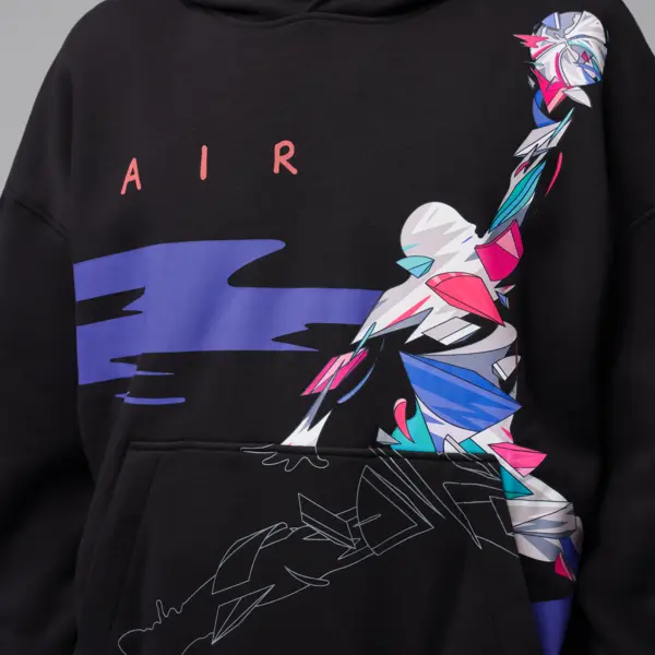 JORDAN Brooklyn Oversized Graphic Fleece Pullover Hoodie