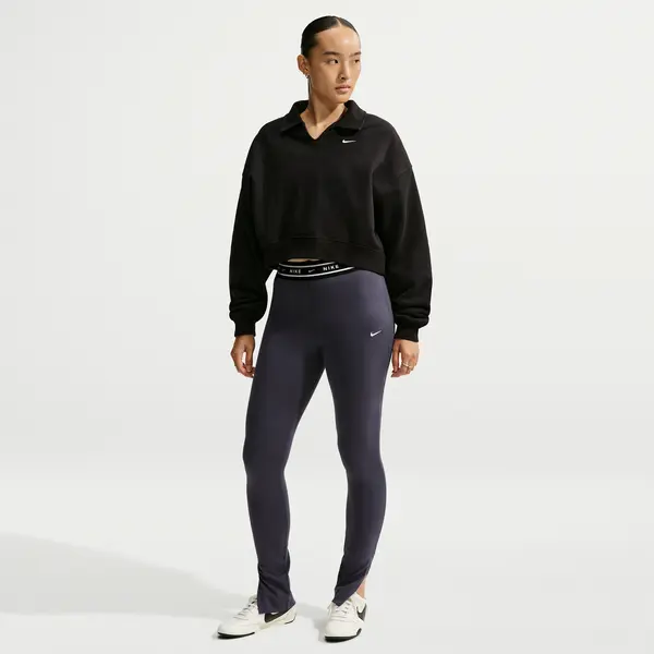 Nike Sportswear Chill Knit High-waisted Open-hem Leggings - Grey