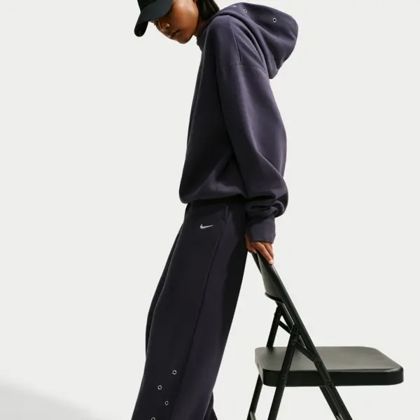 Nike Studio Fleece Medium Weight Mid-rise Wide-leg Pants
