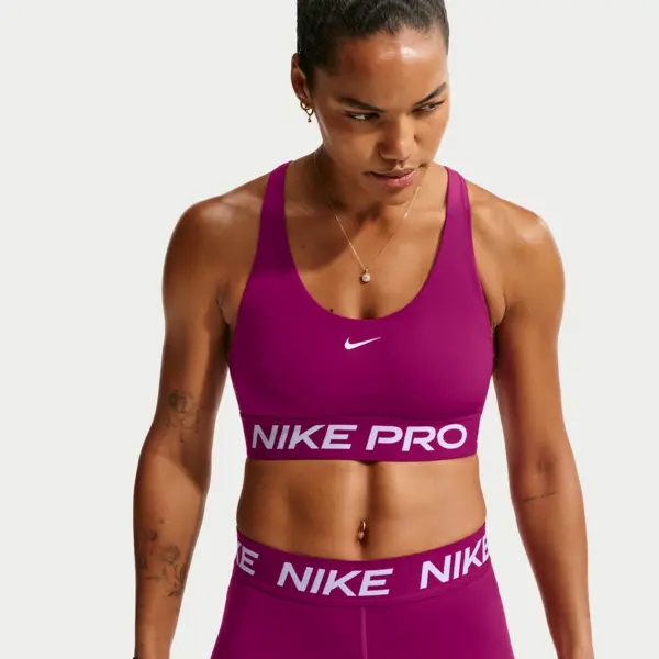 Nike Pro 365 Light-support Non-padded Sports Bra - Red