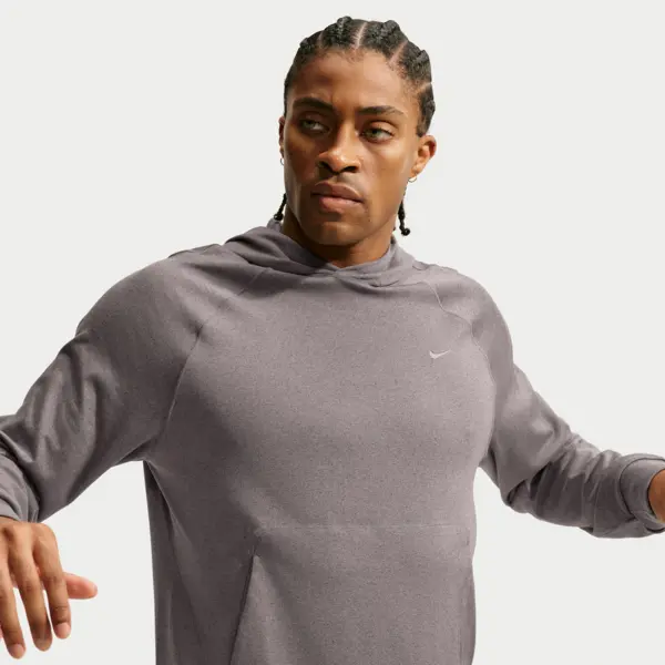 Nike Primary Nanoknit Dri-fit Uv Protection Pullover Performance Hoodie - Grey
