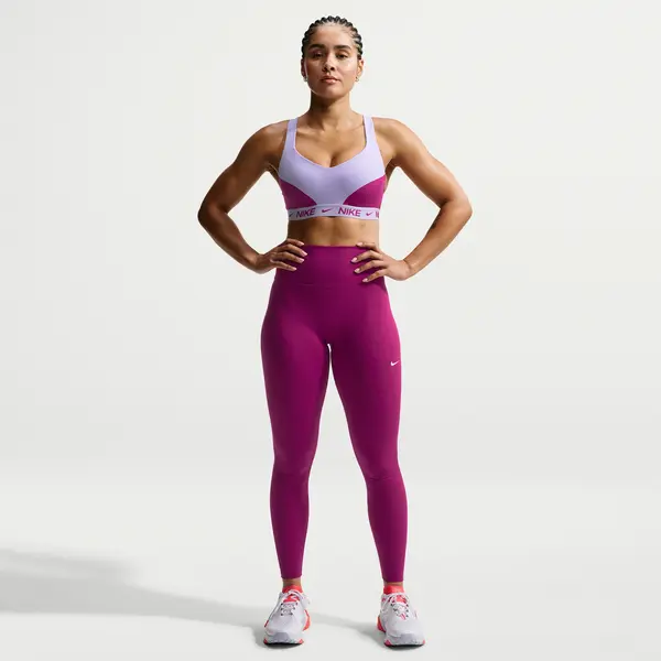Nike One Seamless Front High-waisted Full-length Leggings - Red
