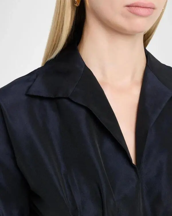 Rickie Freeman For Teri Jon Pleated A-line Midi Dress
