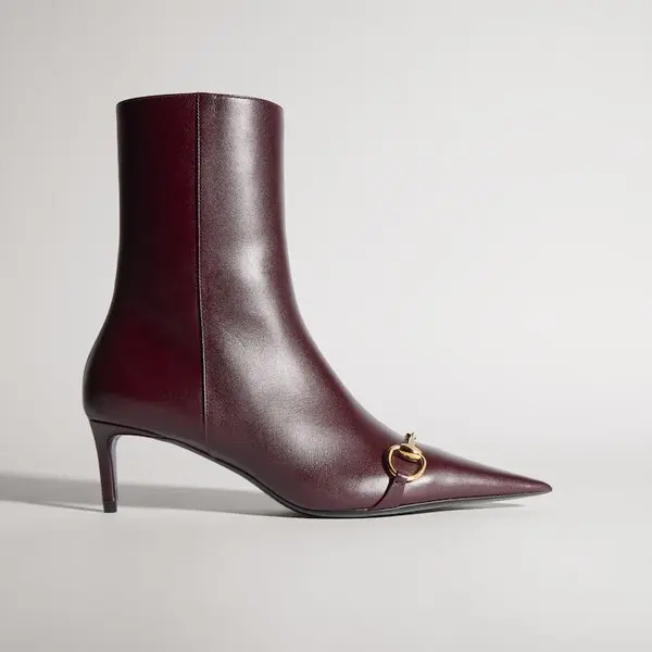 Gucci Donna Bootie Leather - Bordeaux