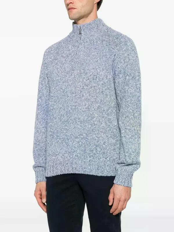GRAN SASSO Quarter-zip Melange Sweater