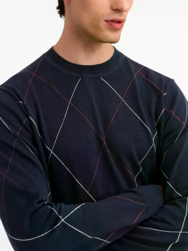 Pringle Of Scotland Argyle-pattern Intarsia Sweater