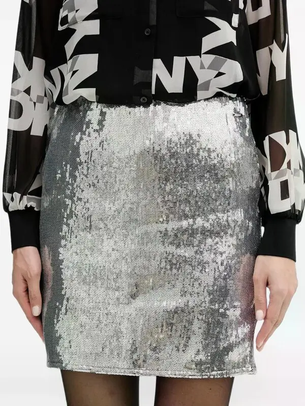 Dkny Sequin-embellished Mini Skirt