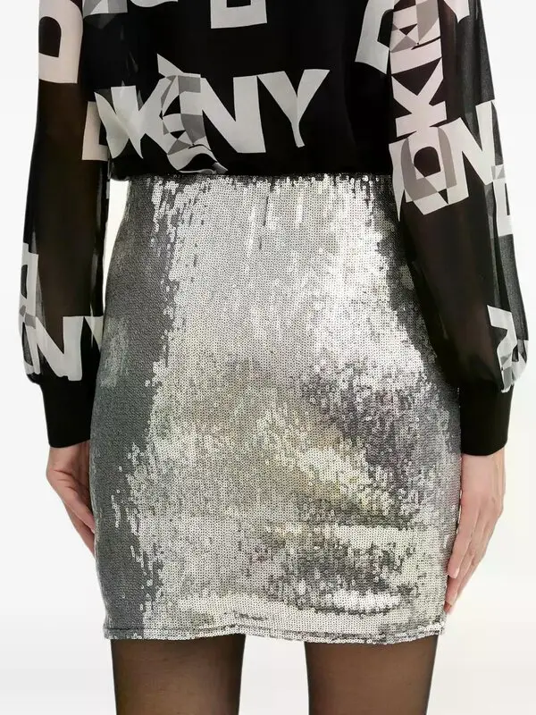 Dkny Sequin-embellished Mini Skirt