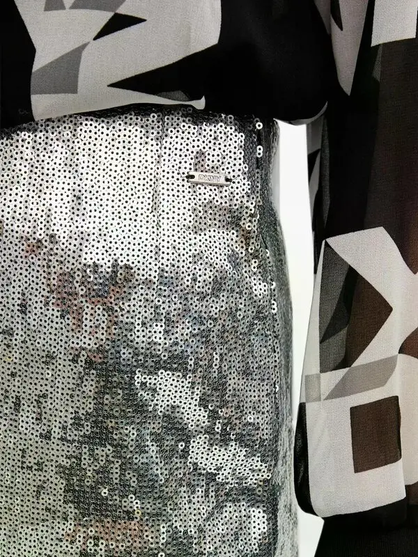 Dkny Sequin-embellished Mini Skirt