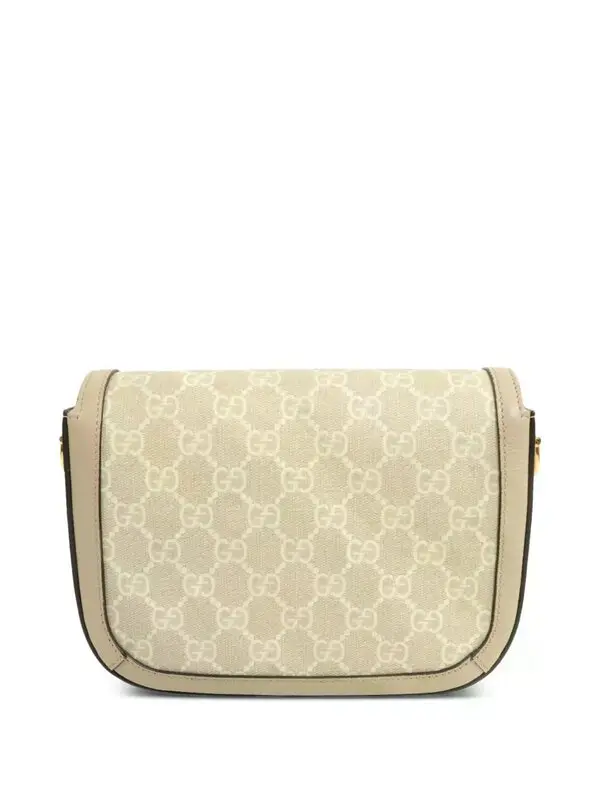 Gucci Horsebit 1955 Gg Supreme Shoulder Bag - Neutrals