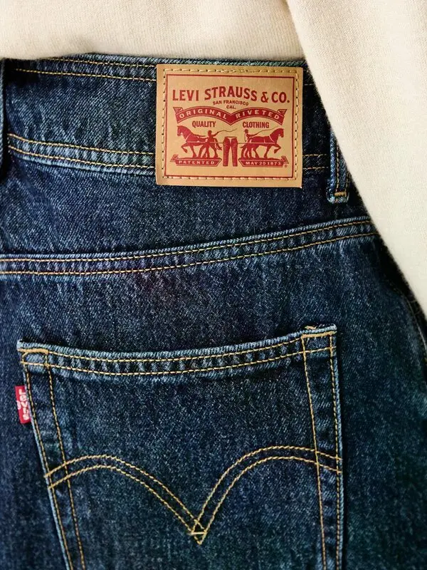 LEVI'S Belted Denim Mini Skirt