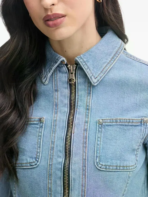 BENETTON Zip-up Denim Jacket