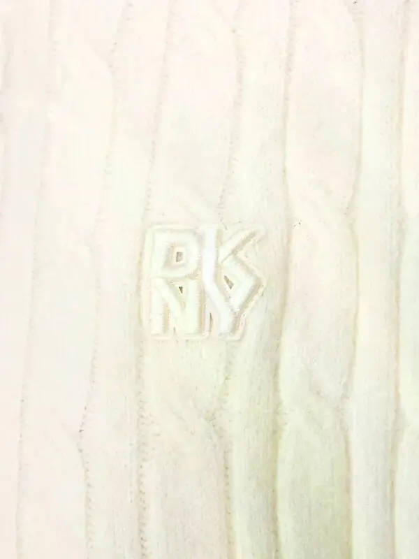 Dkny Cable-knit Logo-patch Sweater
