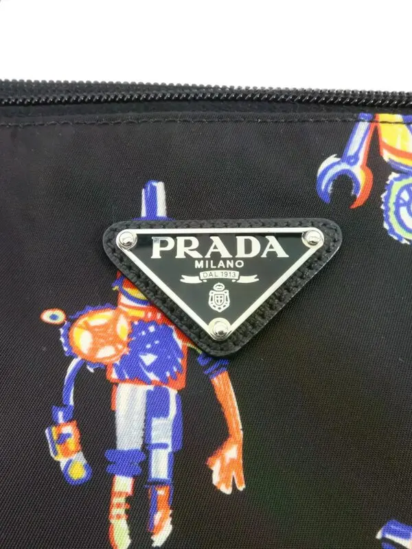 Prada Robot-print Tote Bag - Black