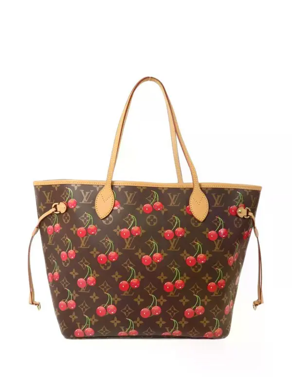 LOUIS VUITTON X Takashi Murakami Mm Neverfull Monogram Cherry Tote Bag - Brown