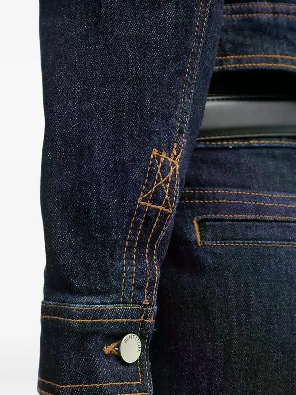 BENETTON Cropped Zip-up Denim Jacket