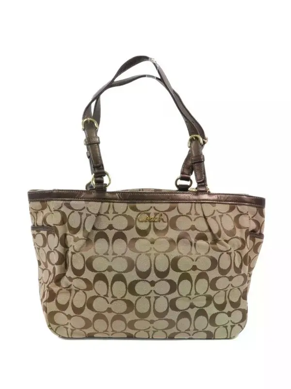 COACH Gallery Signature Monogram Tote Bag