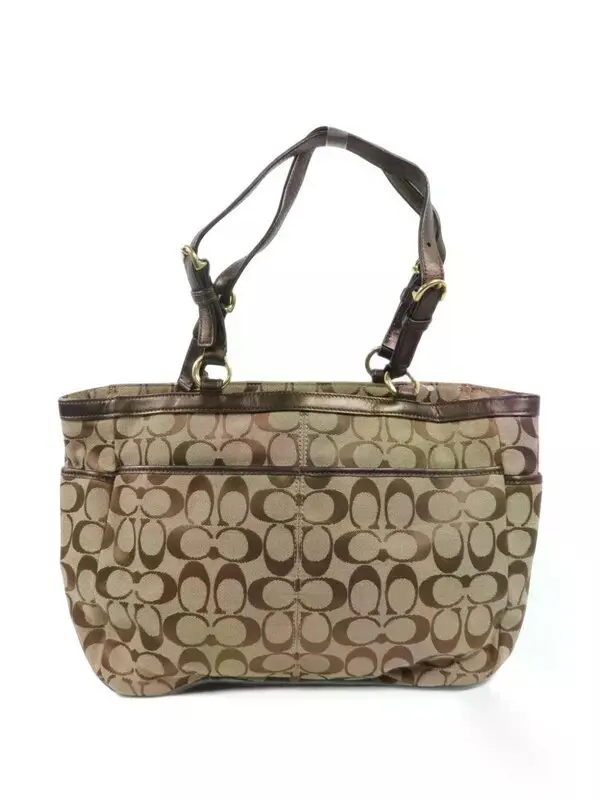 COACH Gallery Signature Monogram Tote Bag