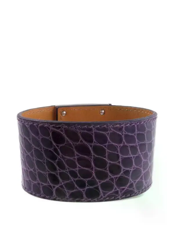 Hermès Kelly Leather Bracelet - Silver