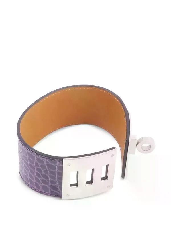 Hermès Kelly Leather Bracelet - Silver