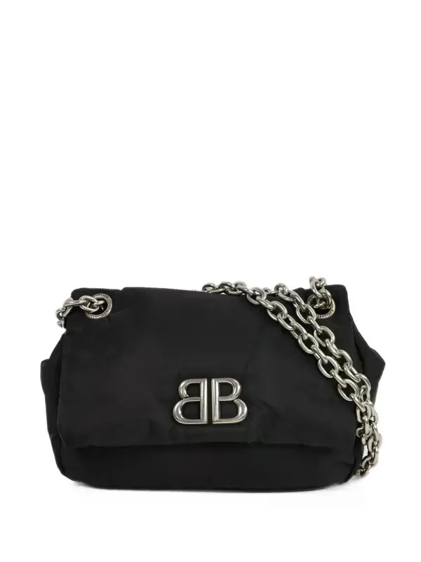 Balenciaga Mini Monaco Chain Shoulder Bag - Black