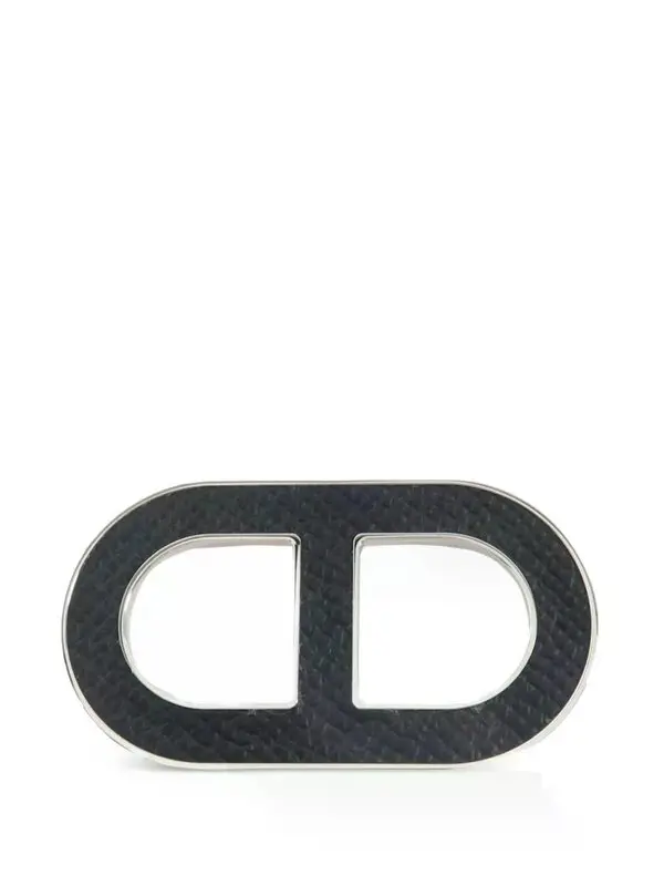 Hermès Chaine D'ancre Leather Brooch - Silver