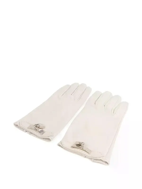 Hermès Kelly Padlock Leather Gloves - Neutrals