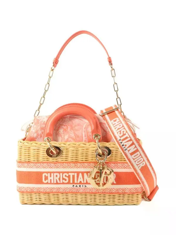 Dior Lady D-joy Dioriviera Wicker Tote Bag - Neutrals