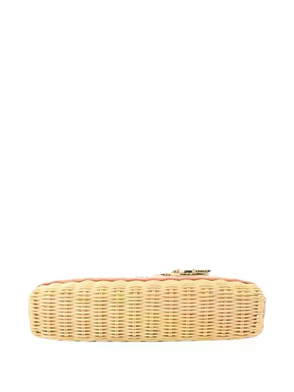 Dior Lady D-joy Dioriviera Wicker Tote Bag