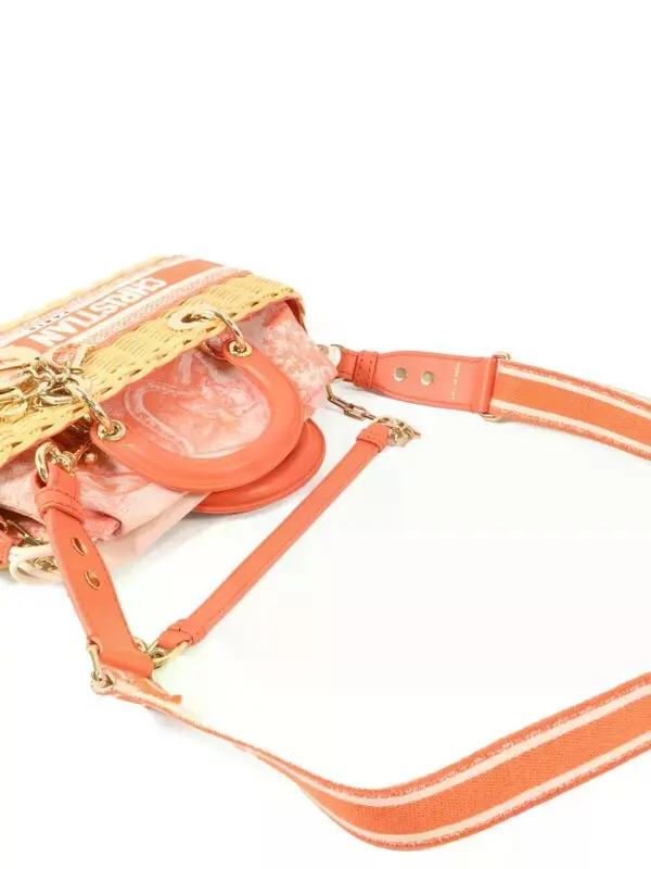 Dior Lady D-joy Dioriviera Wicker Tote Bag