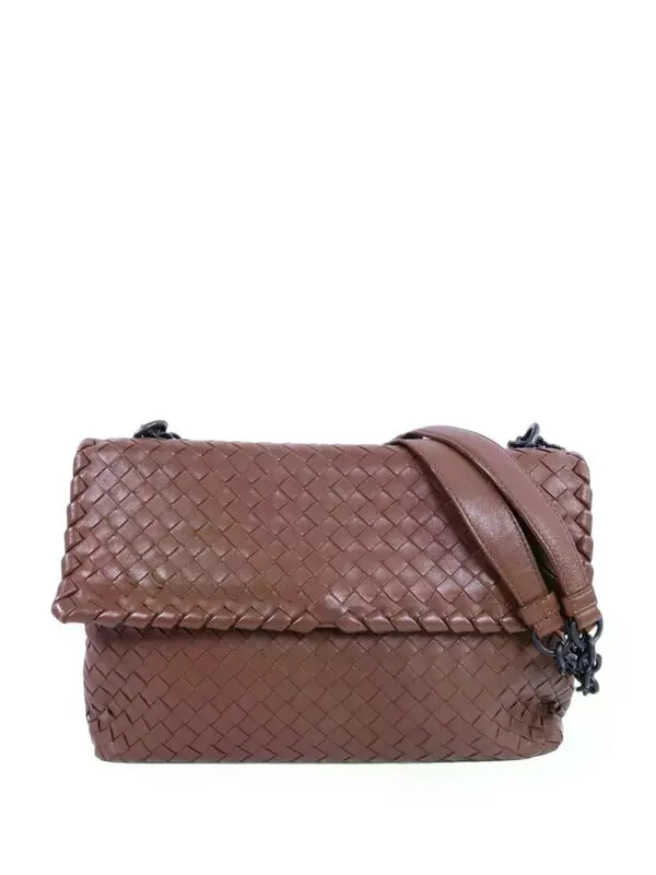 Bottega Veneta Intrecciato Shoulder Bag - Brown