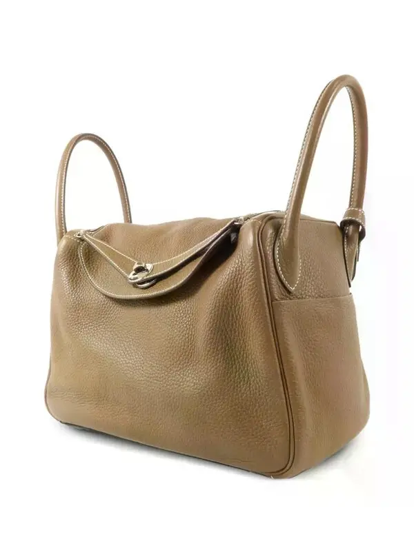 Hermès 30 Lindy Clemence Leather Tote Bag - Grey
