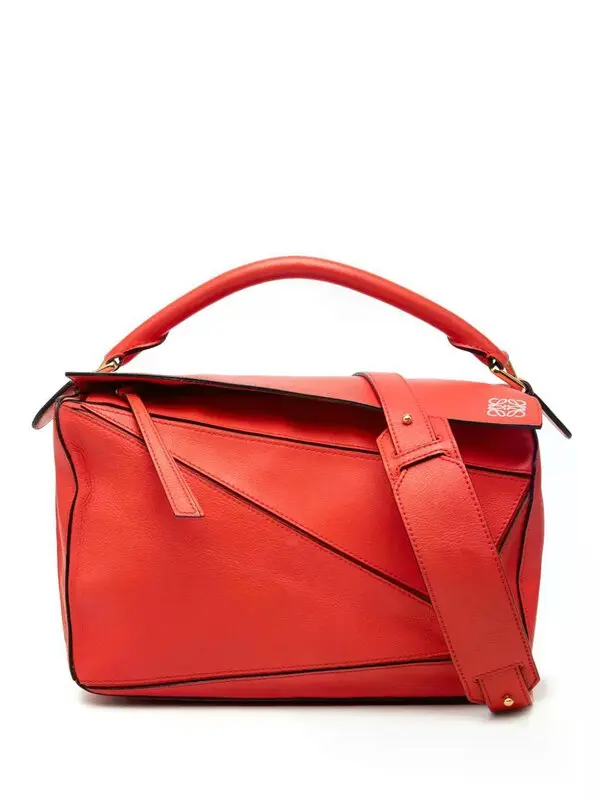Loewe 2015 Medium Calfskin Puzzle Satchel - Red