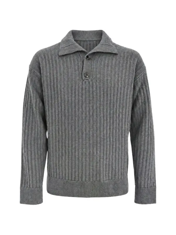 FRANZESE COLLECTION Ribbed-knit Polo Shirt