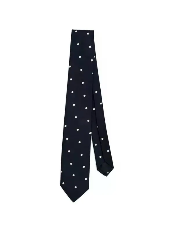 LARDINI Polka-dot Silk Tie
