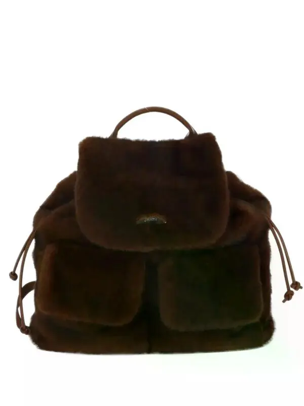Herno Faux-fur Drawstring Backpack