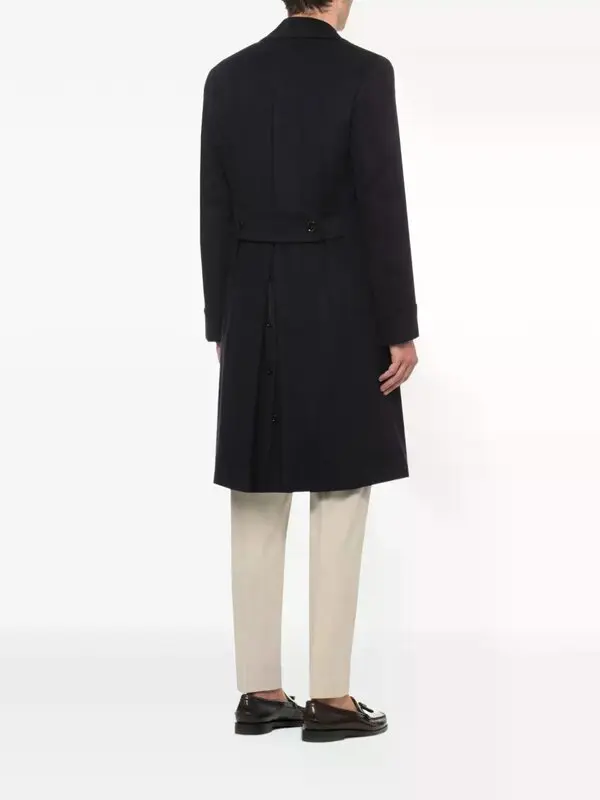 LARDINI Double-breasted Peaked-lapel Coat