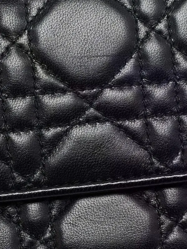 Dior 2012 Lady Wallet On Chain - Black
