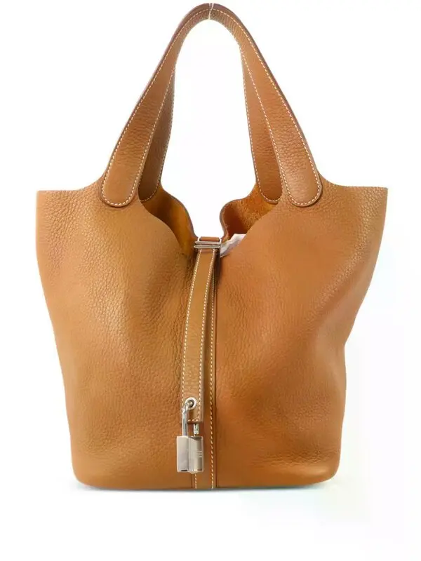 Hermès 2024 Mm Picotin Leather Tote Bag - Brown
