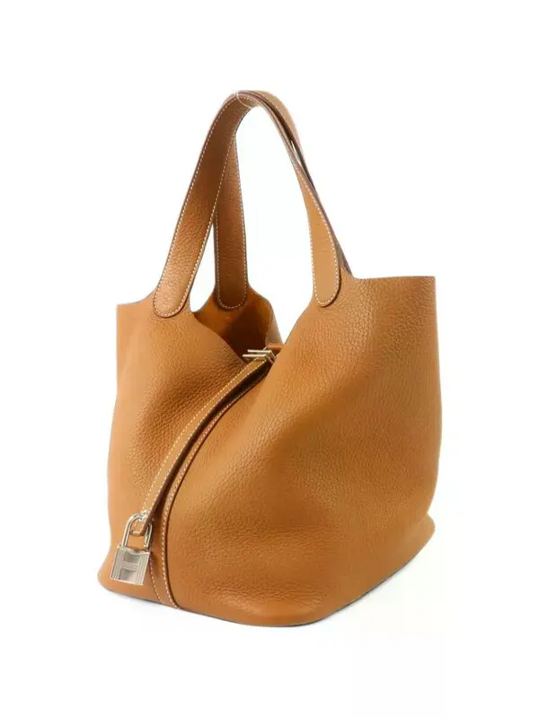 Hermès 2024 Mm Picotin Leather Tote Bag - Brown