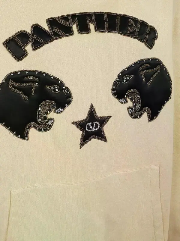 Valentino Garavani Panther-patch Star-patch Hoodie