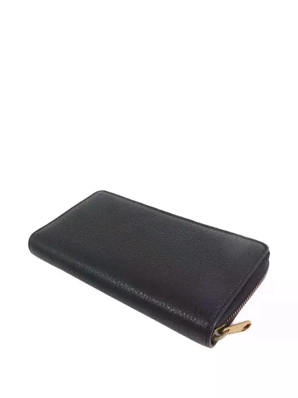 Gucci Gg Web Zip-around Leather Wallet