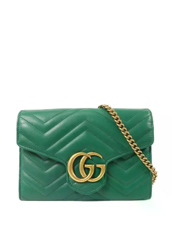 Gucci Gg Marmont Leather Mini Bag - Green