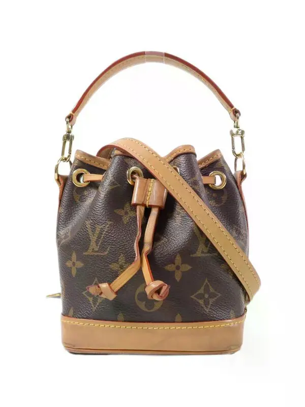 LOUIS VUITTON Nano Noe Monogram Canvas Bucket Bag - Brown