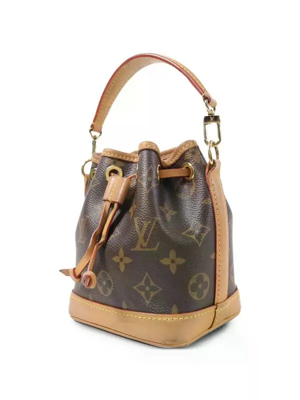 LOUIS VUITTON Nano Noe Monogram Canvas Bucket Bag