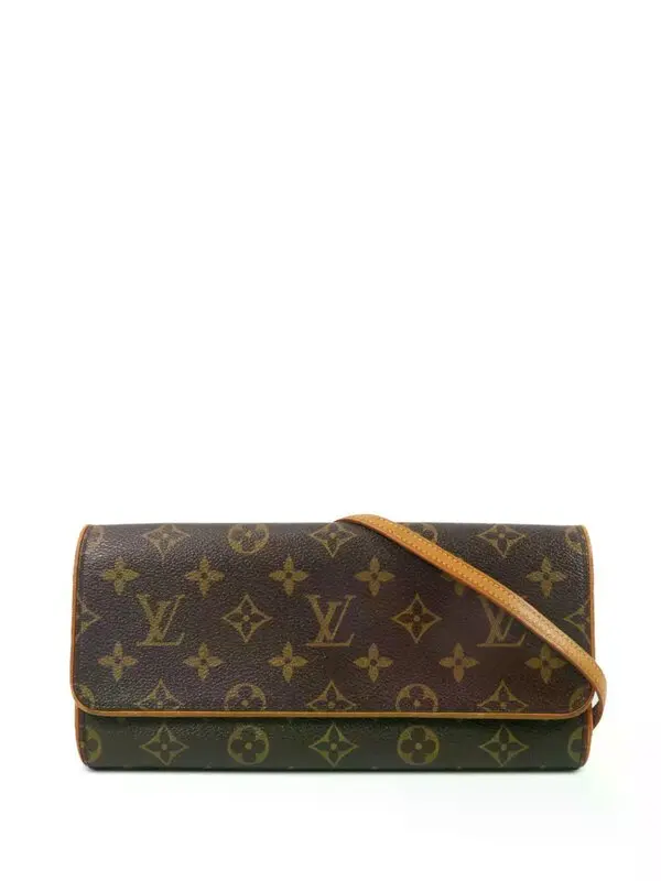 LOUIS VUITTON Gm Pochette Twin Monogram Canvas Shoulder Bag - Brown